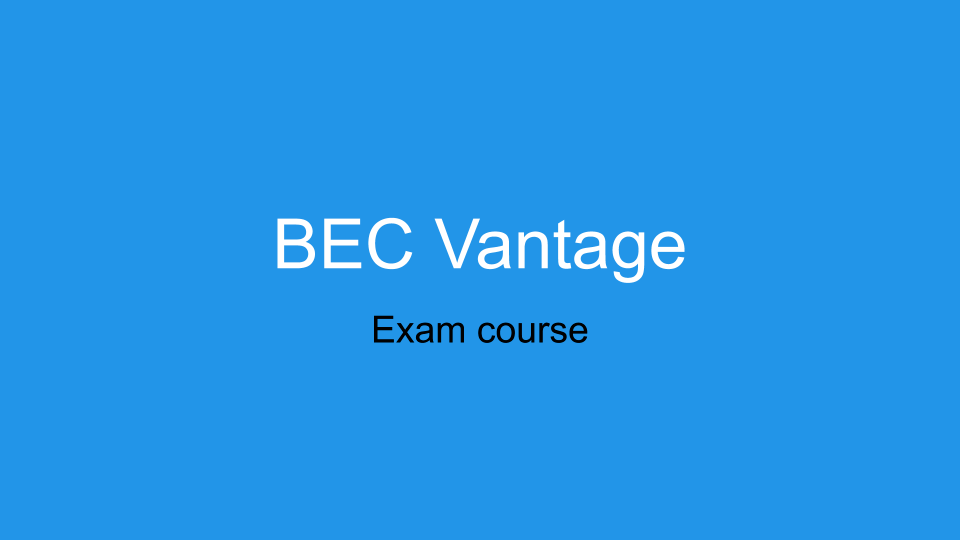 Bec Vantage exam course – TurnKey Linux